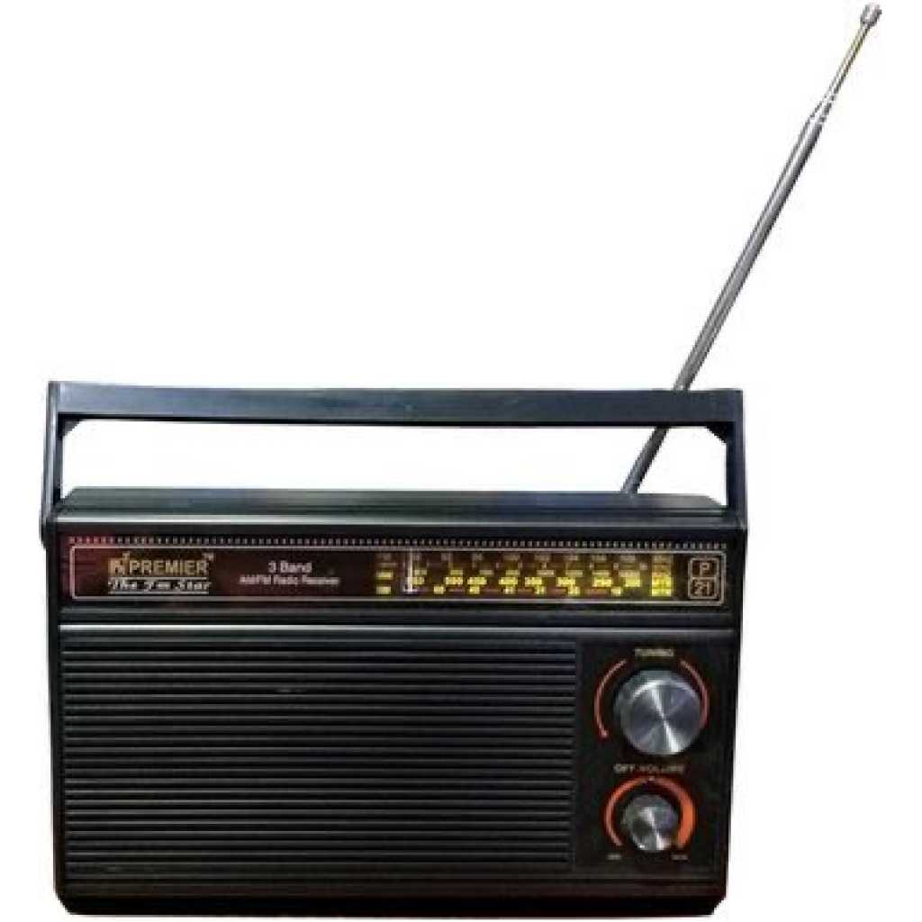Premier PR Premier™3 Band Portable Radio (FM-MW-SW) - Black ...