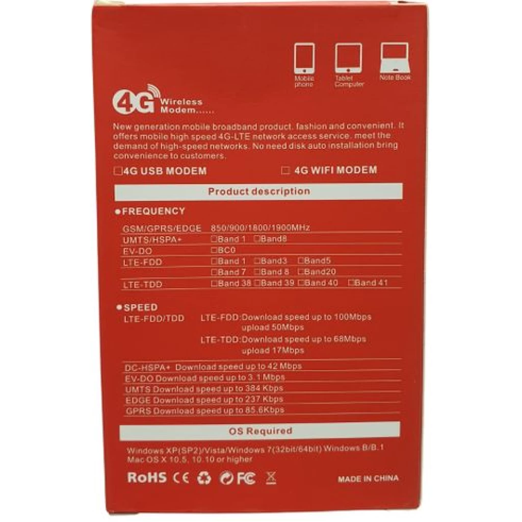 BVOT 4G LTE Simcard Unlocked Wi-Fi Modem/Router Wingle Hotspot - White | TilyExpress Uganda