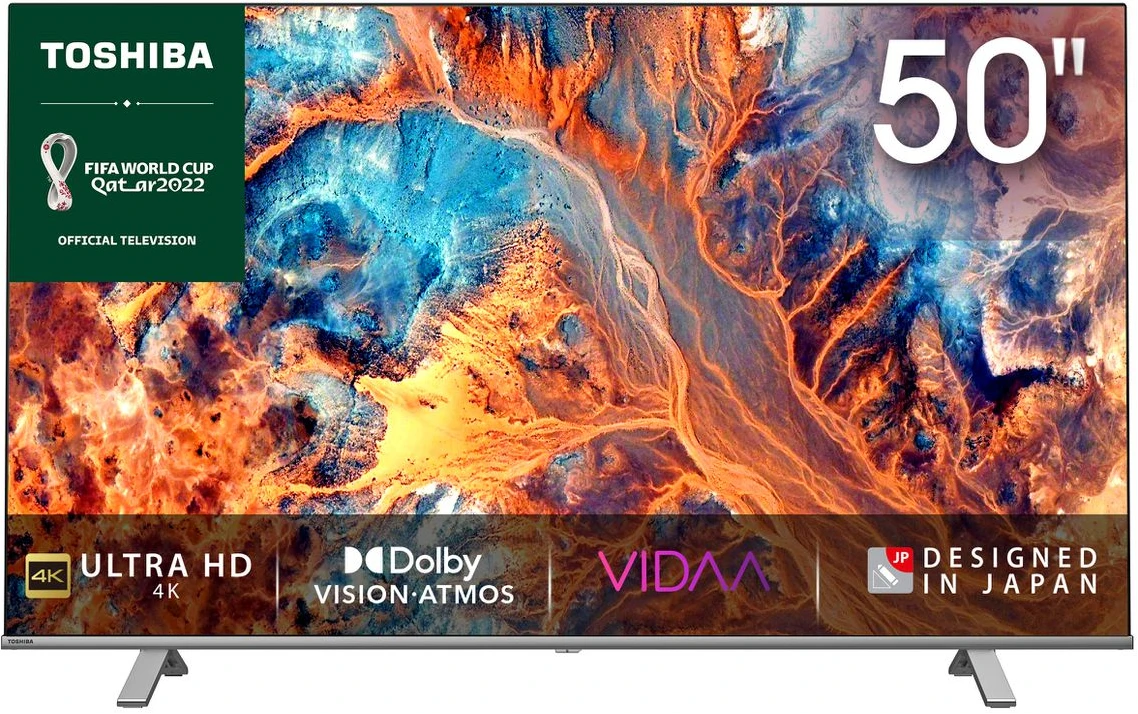 Toshiba 50-Inch 4K UHD Smart LED TV with HDR & Dolby Atmos VIDAA TV ...