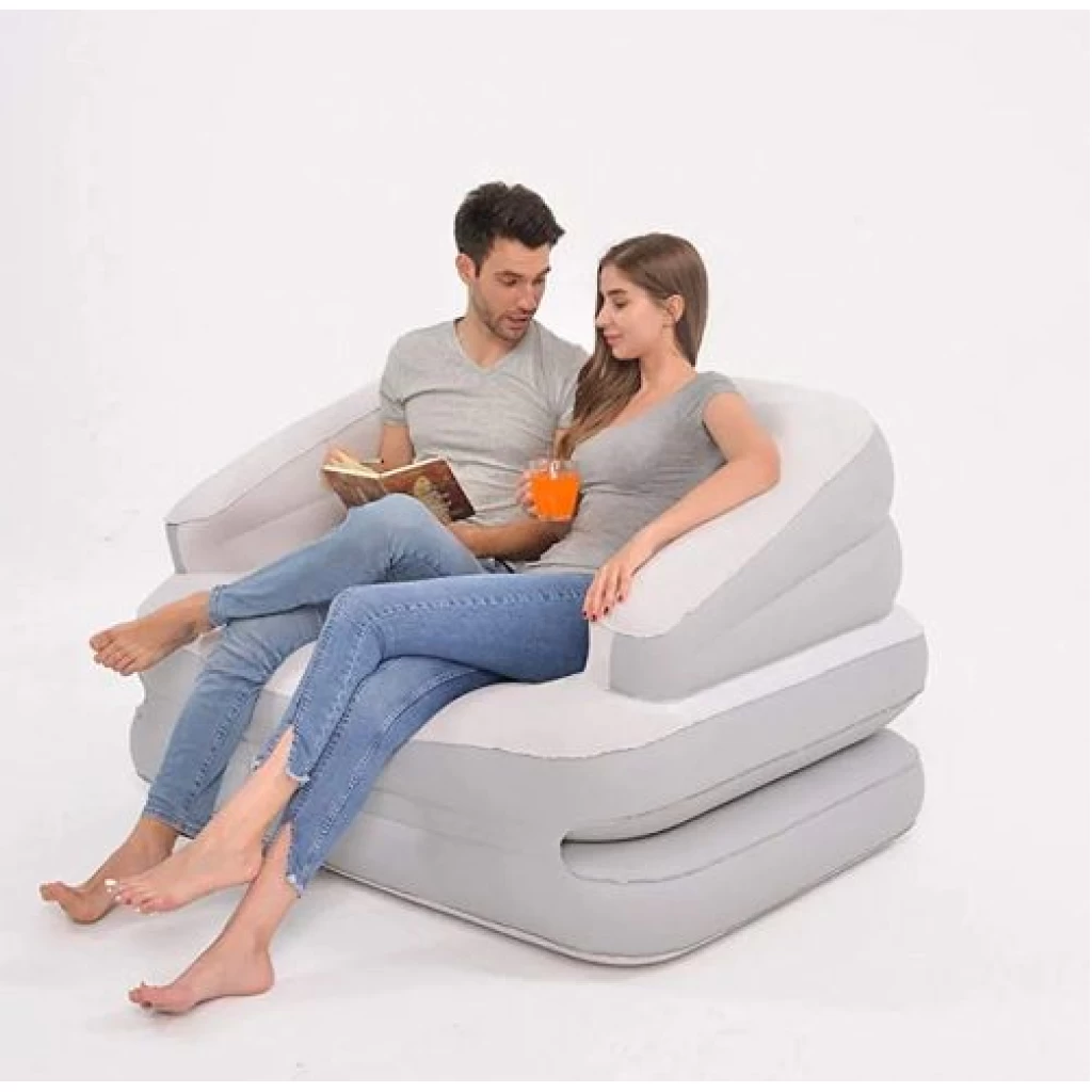 Double Air Couch Folding Sofa Bed Inflatable MattressPool Float ...
