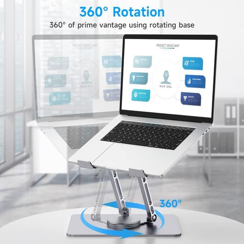 Adjustable Laptop Stand with 360 Rotating Base, Computer Stand ...