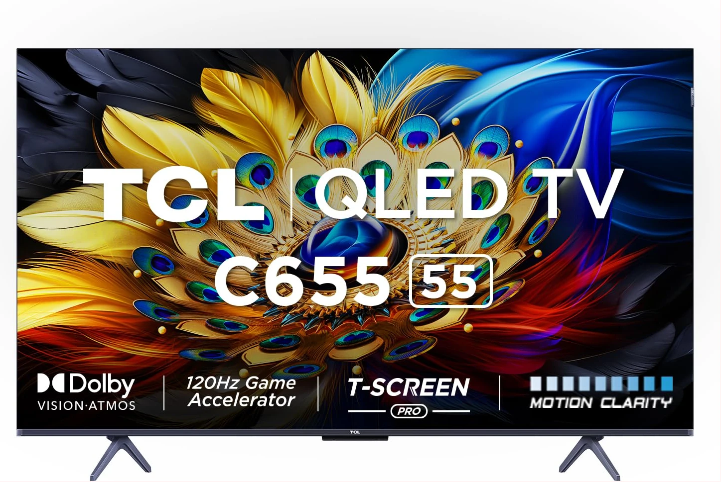 TCL 55 inches QLED PRO 4K Ultra HD Smart Google TV 55C655, HDR 10 ...